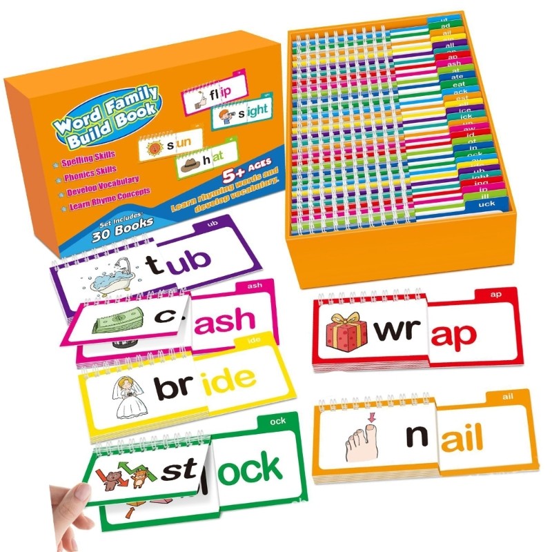 WRC Phonics Flash Cards Read and Rhyme Flip Books Sight Words Flash ...