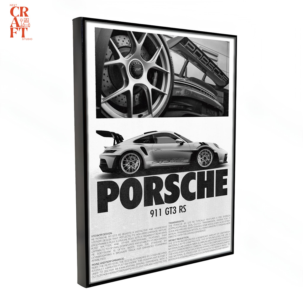 Nextcraftstudio Minimalist Porsche 811 GT3 RS Poster | Aesthetic Poster ...