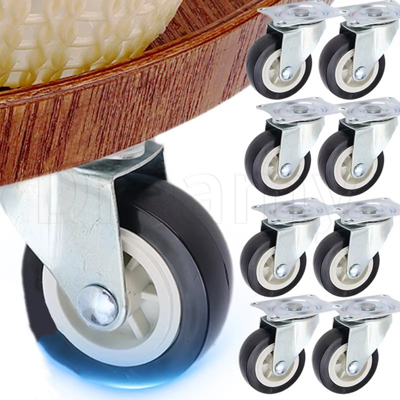 2Pcs Metal Universal Wheel - Storage Boxes Swivel Steel Pulley - Wear ...