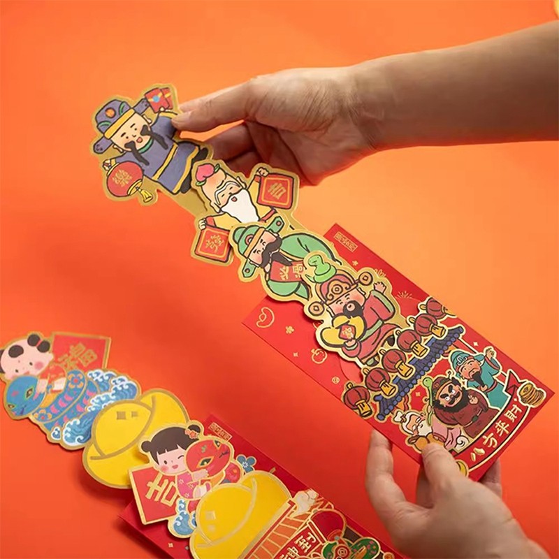 Creative Pull-out Red Envelopes Cartoon Panda Red Packets New Year Kids ...