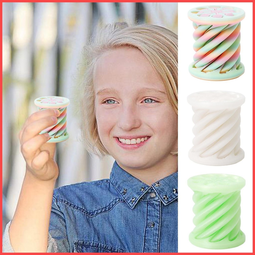 Light Up Fidget Toys Cylinder Spinner Toy 3D Printed Light Up Fidget ...