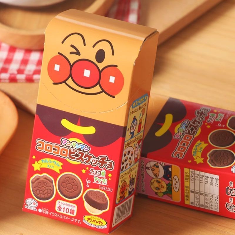 Japan Local Fujiya Anpanman Series Cartoon Chocolate Flavor Biscuits ...