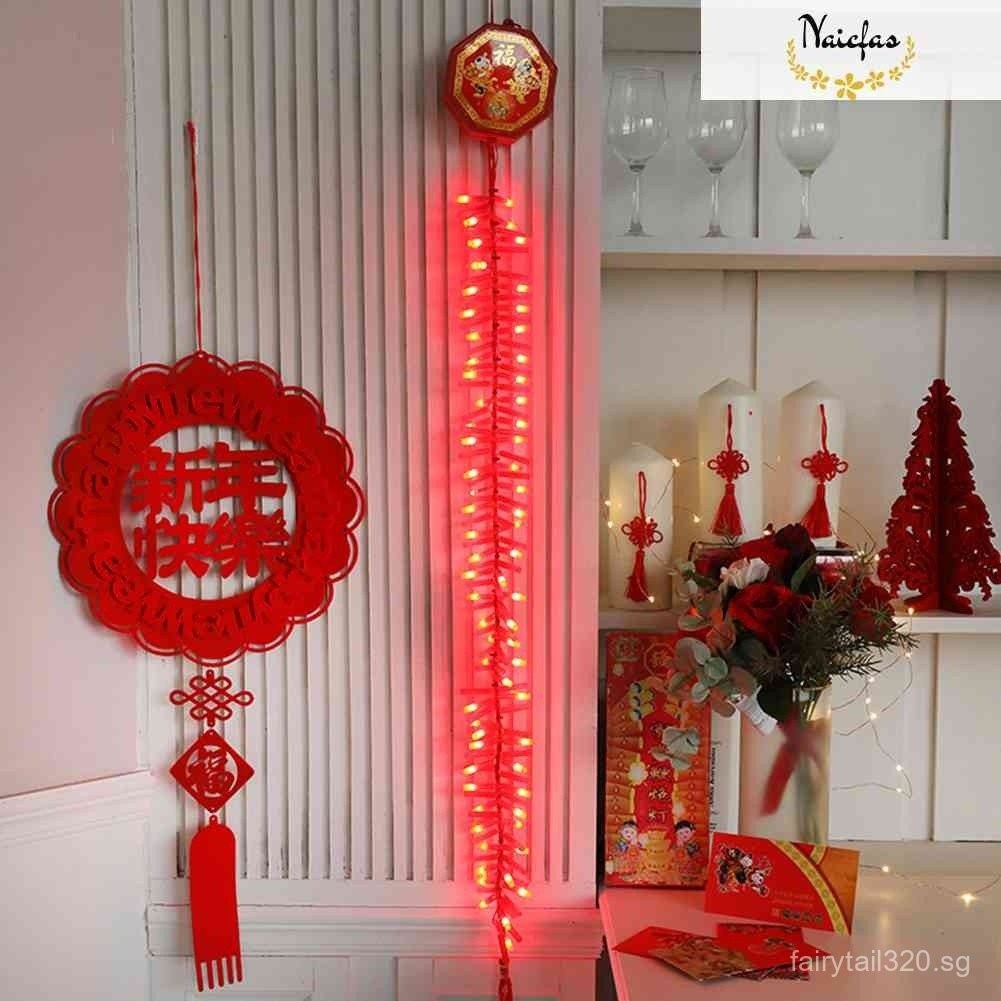 92LED 1.35m Electronic Firecracker Lamp with Sound AC220V LED String ...