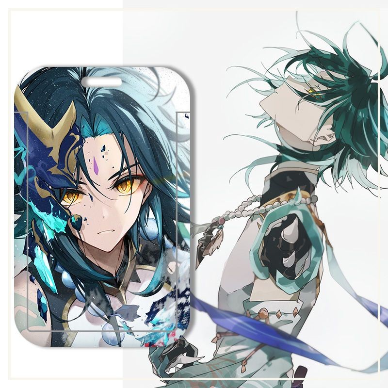 Genshin Impact Xiao DIY Student Card Set Campus Card Bus Card Holder ...