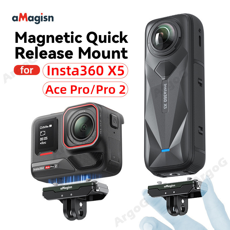 aMagisn Magnetic Quick Release Mount for Insta360 Ace Pro 2 / X5 Quick ...