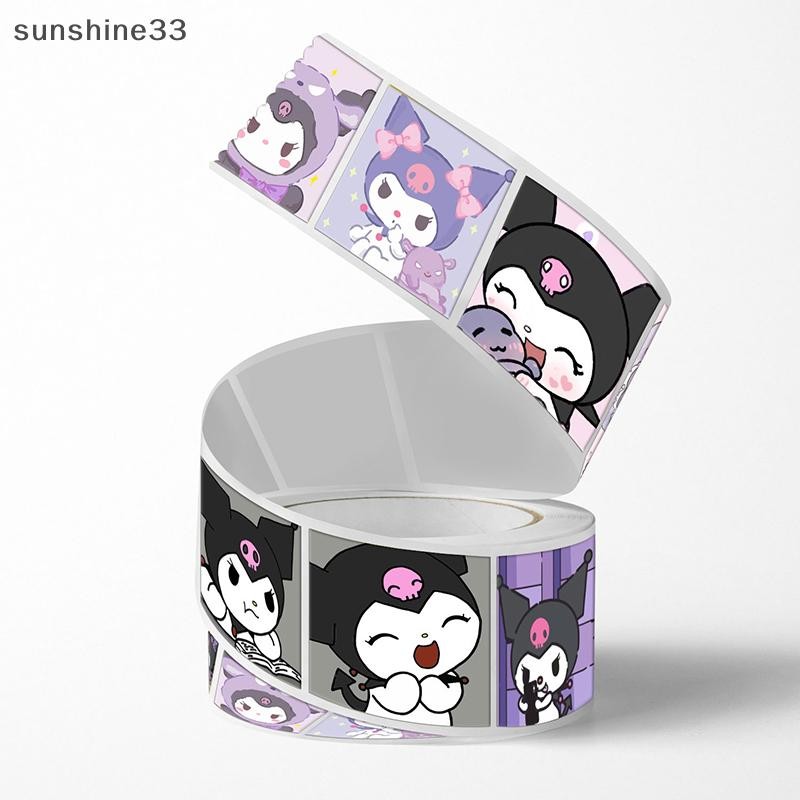 SY 500Pcs/roll Sanrio Sticker Kawaii Kuromi Hello Kitty P Cinnamoroll ...