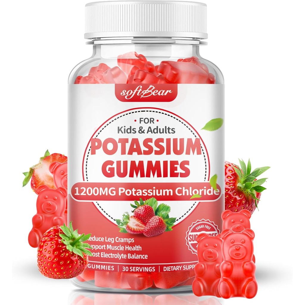 softbear Potassium Gummies for Adults, Sugar Free Potassium Chloride ...