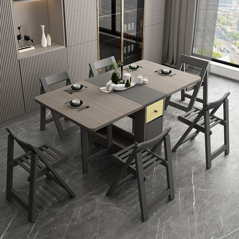 Dining Table Set Multifunctional Table Retractable Set Multifunctional ...