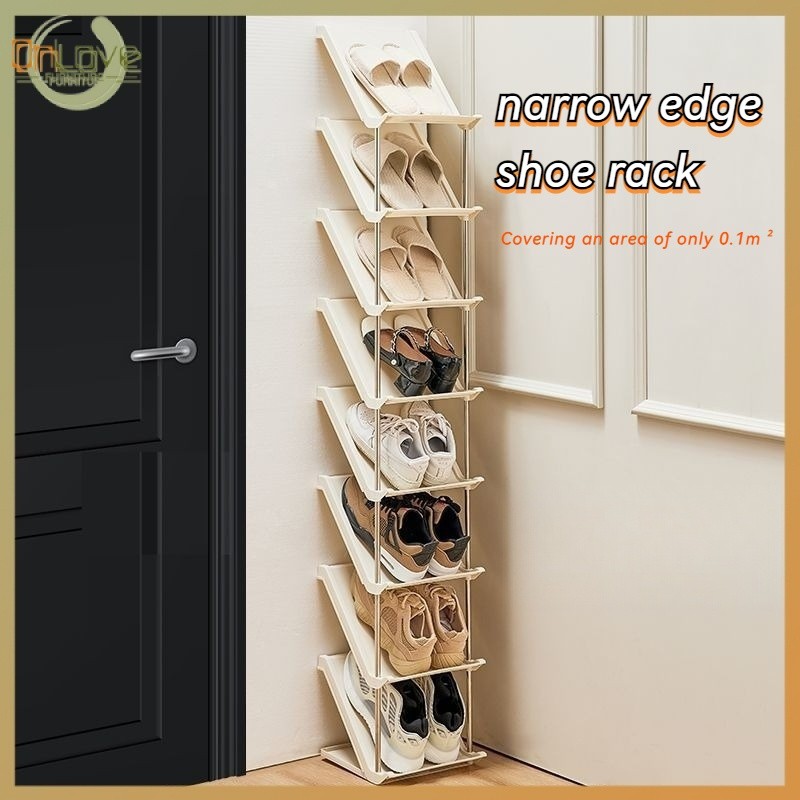 Narrow edge shoe rack, dustproof, simple shoe rack, household entrance ...