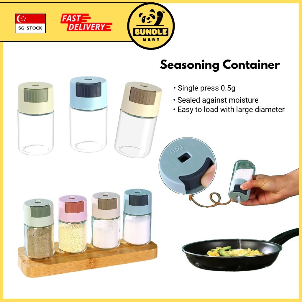 (BundleMart) Metering Salt Bottle Sugar Dispenser Seasoning Bottle Push ...