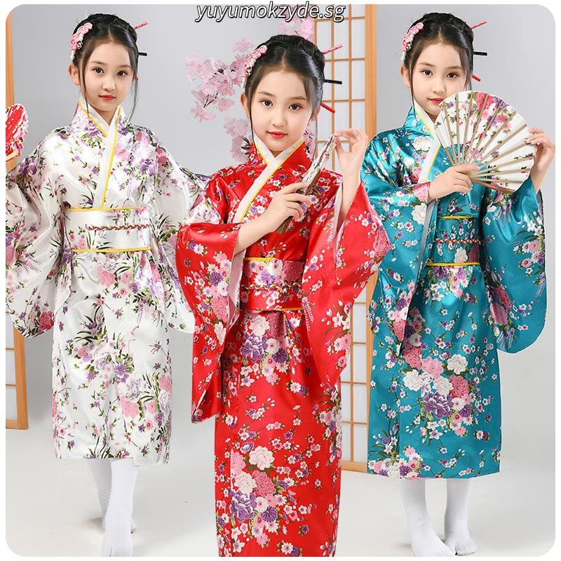 Children Kimono Samurai Traditional Japanese Yukata Haori Asian Clothes ...