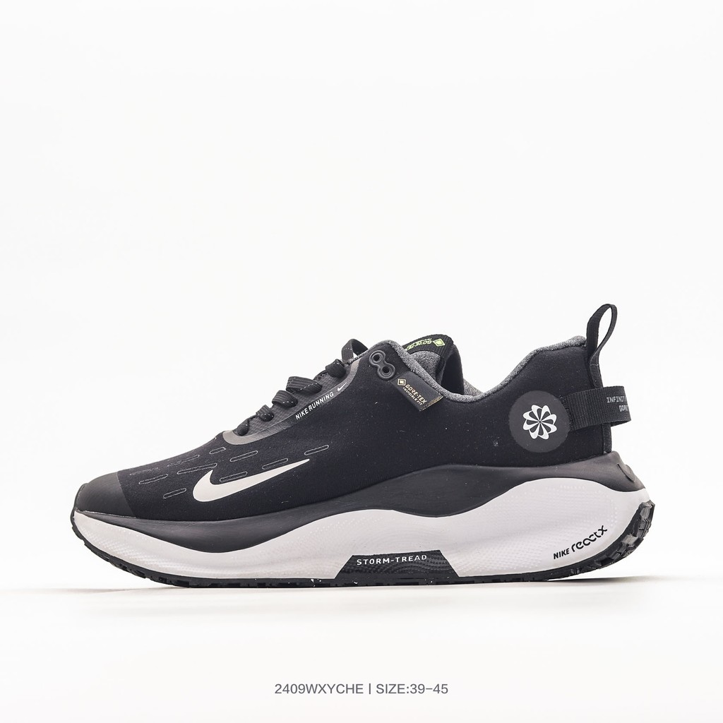 Nike Infinity Run 4 Gore Tex waterproof road running shoes black, white ...