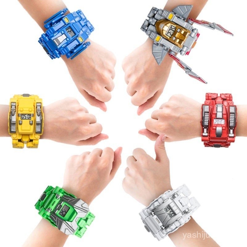 Children's Deformation Electronic Watch Dinosaur Transformation Robot ...