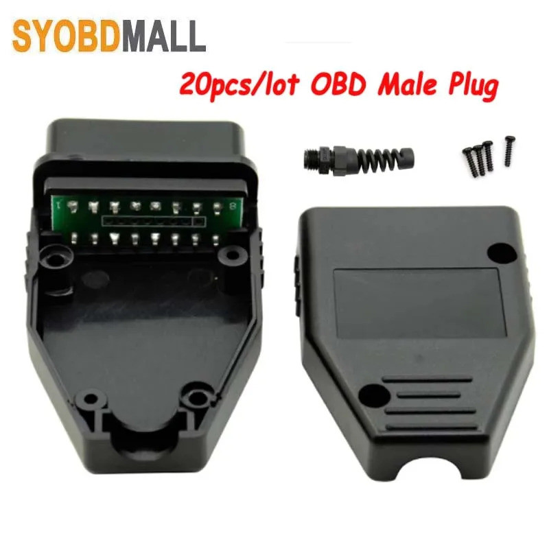 20pcs OBD Male Plug with PCB OBD2 16Pin Connector J1962M Socket Head ...