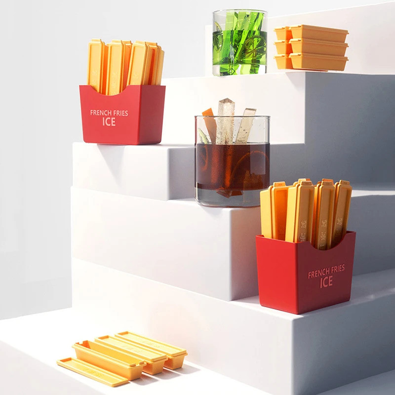 Long Strip Fries Ice cube Tray French Fries Long Ice Stick Tray Plastic ...