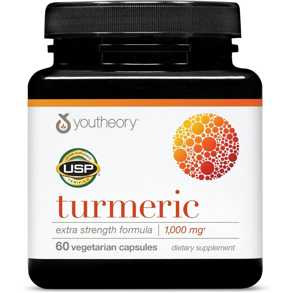 Youtheory Turmeric Extra Strength - 1,000 mg Turmeric Supplement - with ...