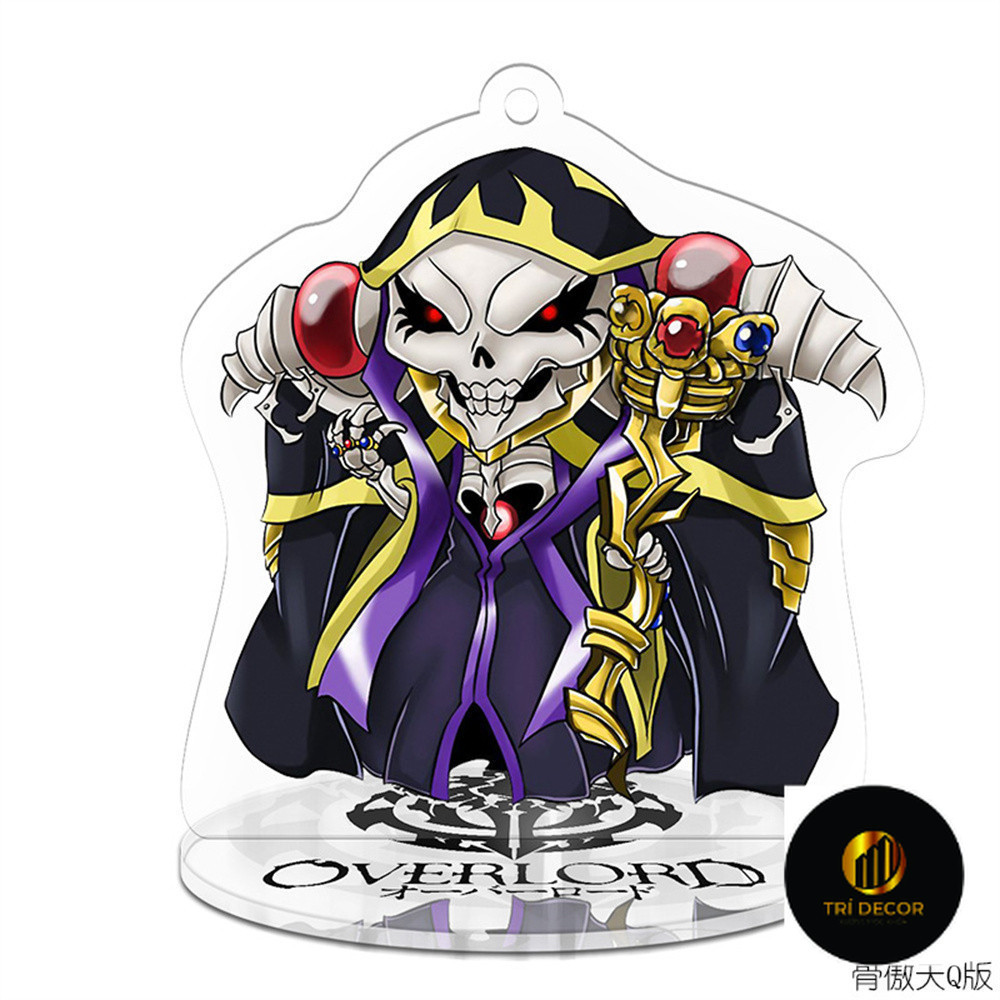 Keychain, Standee Model Anime OVERLORD Character Ainz Ooal Gown Chibi ...
