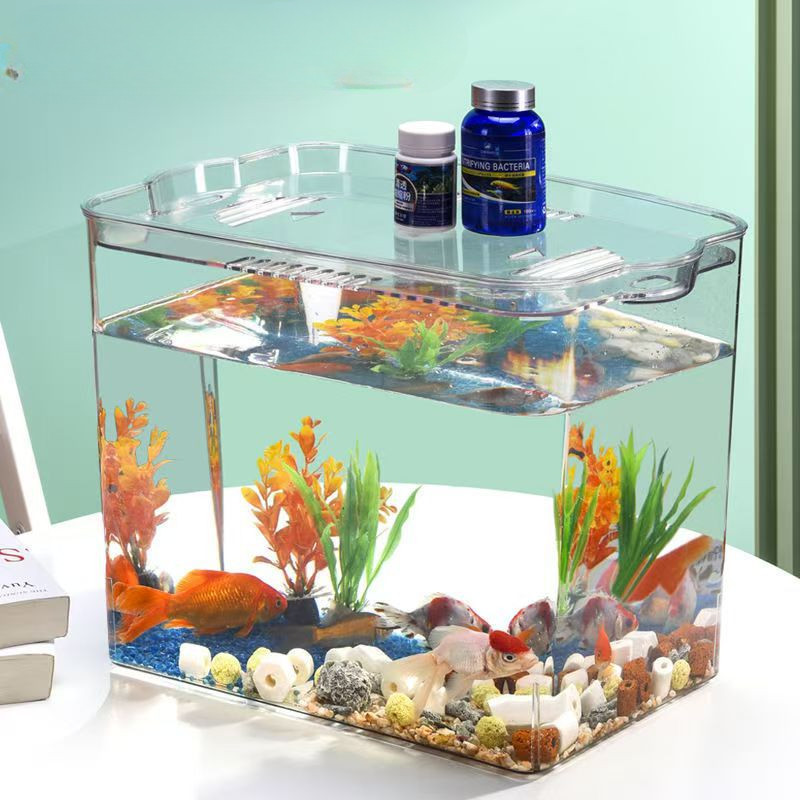 Transparent Plastic Fish Tank Household Small Imitation Glass Turtle ...