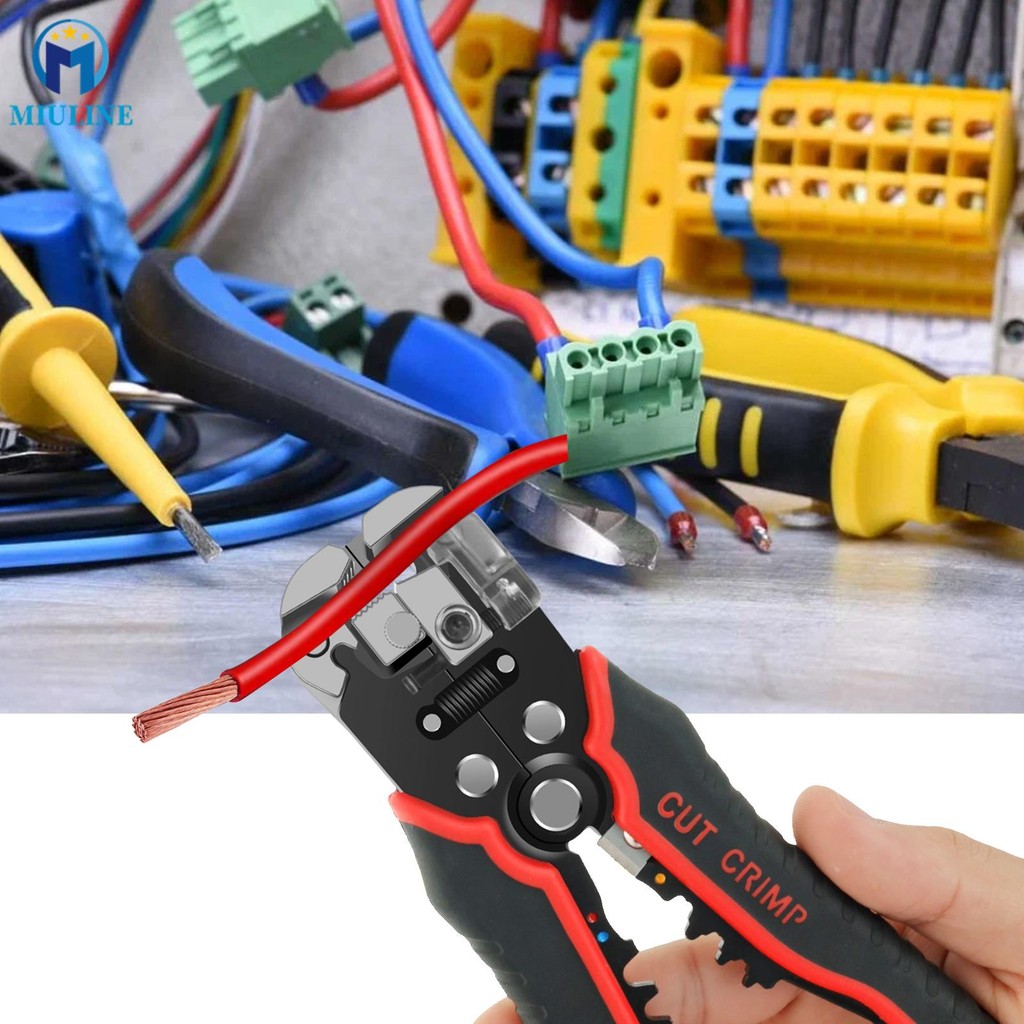 Steel Crimping Tools 21cm Self Adjusting Wire Stripper for Electrical ...