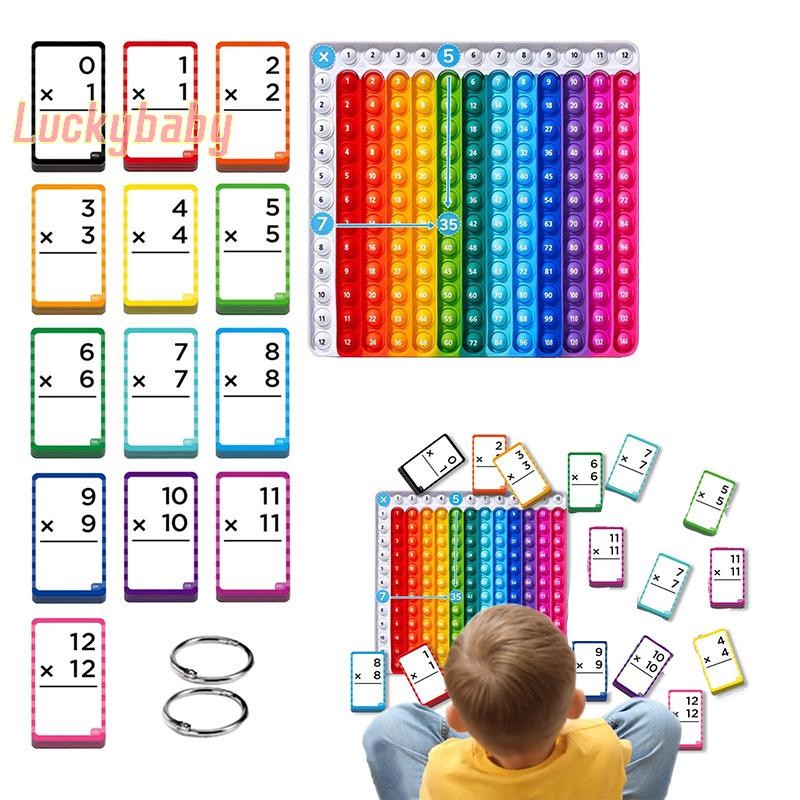 [LuckybabyS] Multiplication Flash Cards + Pop Fidget Chart- Math Game ...