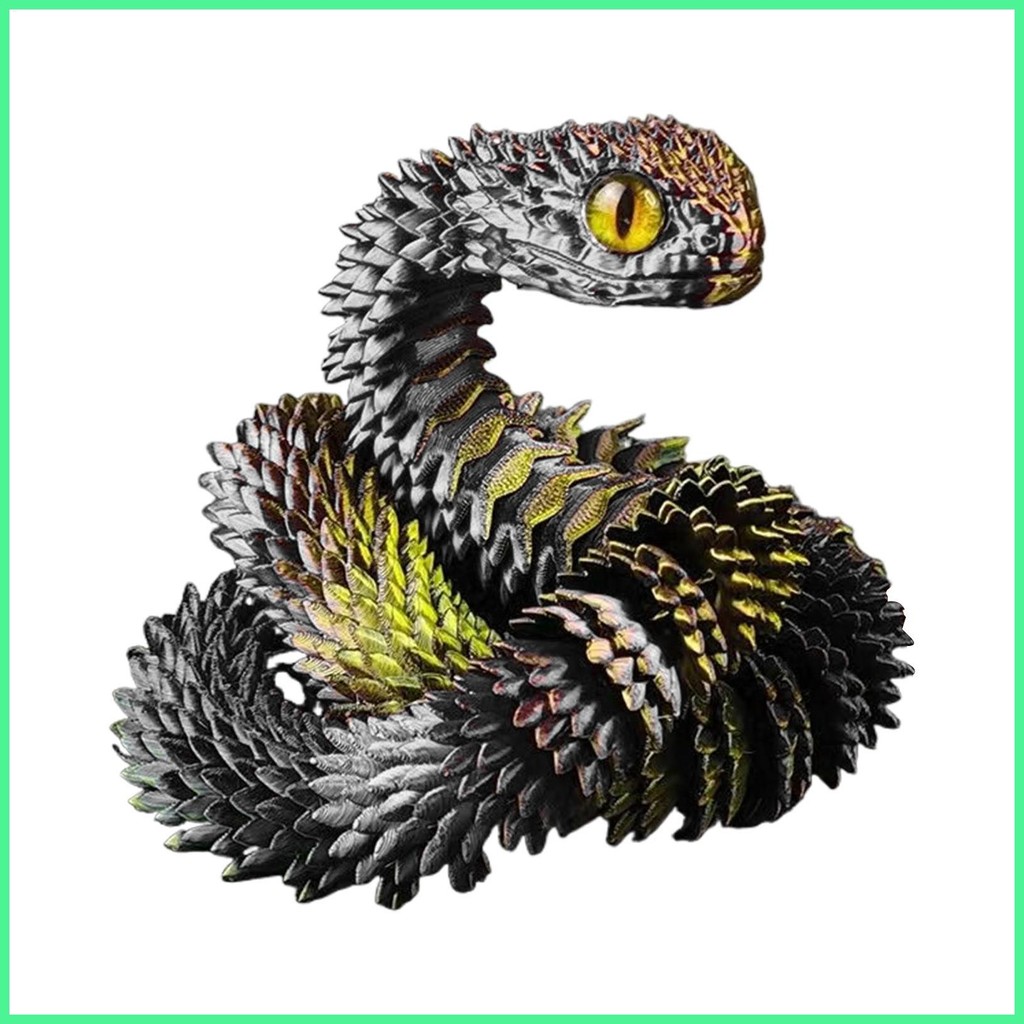 3D Snake Collectible Articulated Snake Model 3D Printed Animals ...