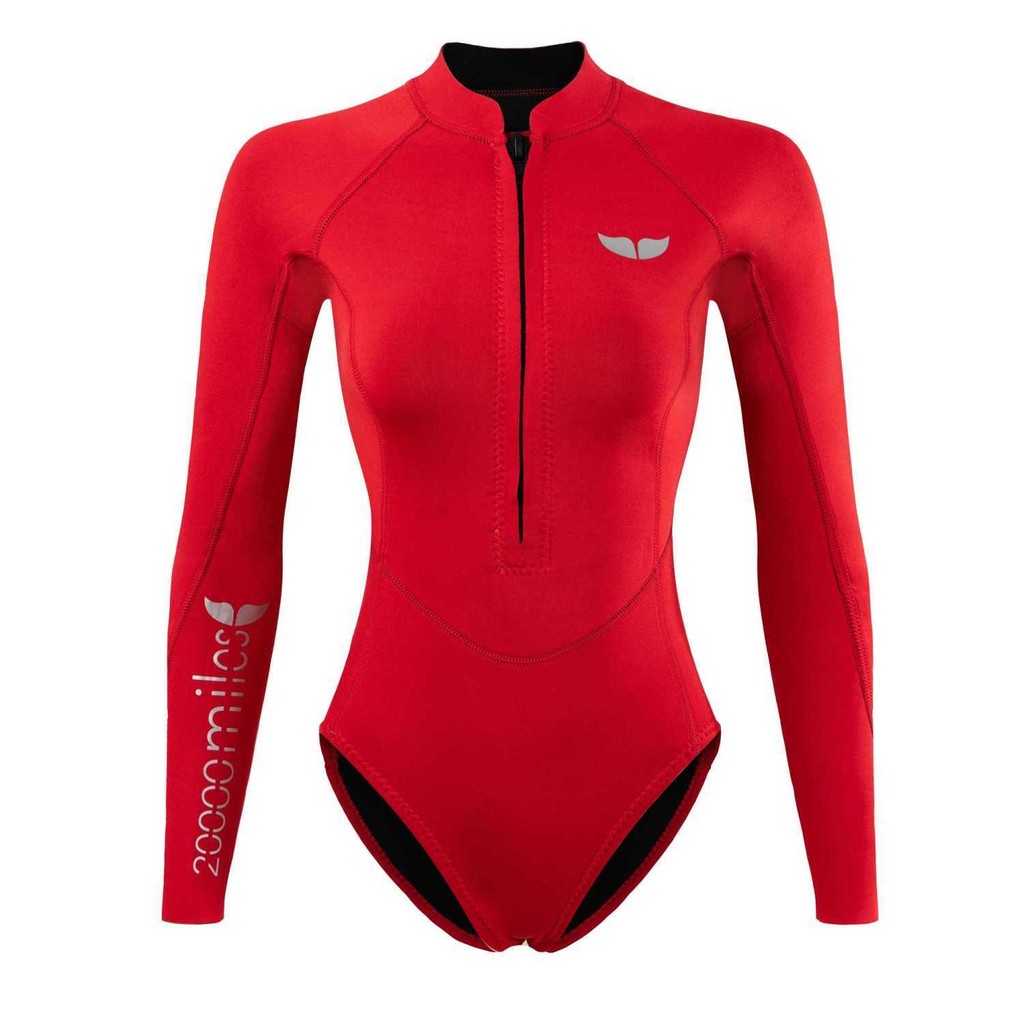 2mm Diving Suit Female One-Piece Dive Skin Tail Wave Surfing Suit ...