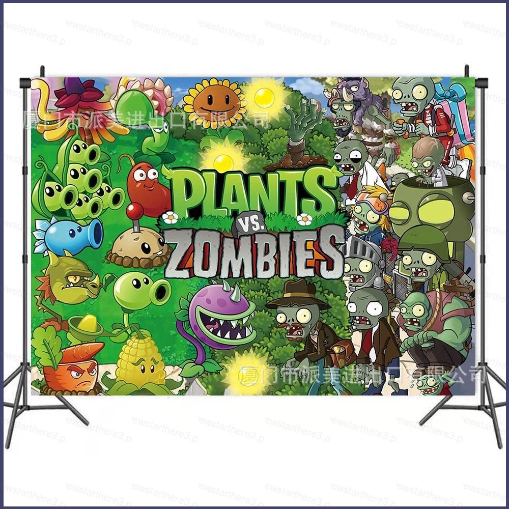 YE Plants vs Zombies Theme decoration Party Photography Backdrop ...