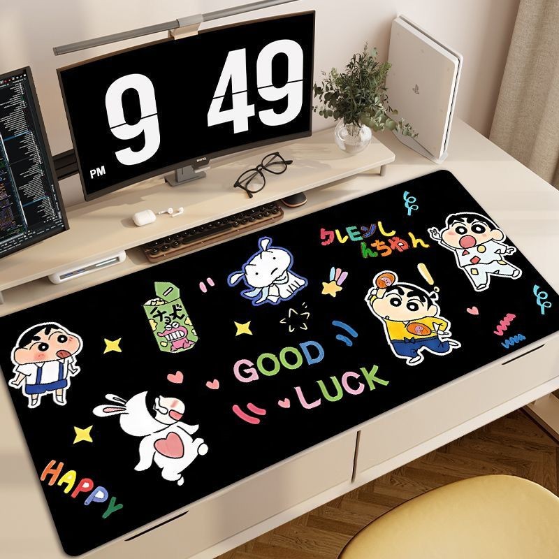 Study Unique Office Desk Pad Desk Pad Oversized Mouse Pad Crayon Shin ...