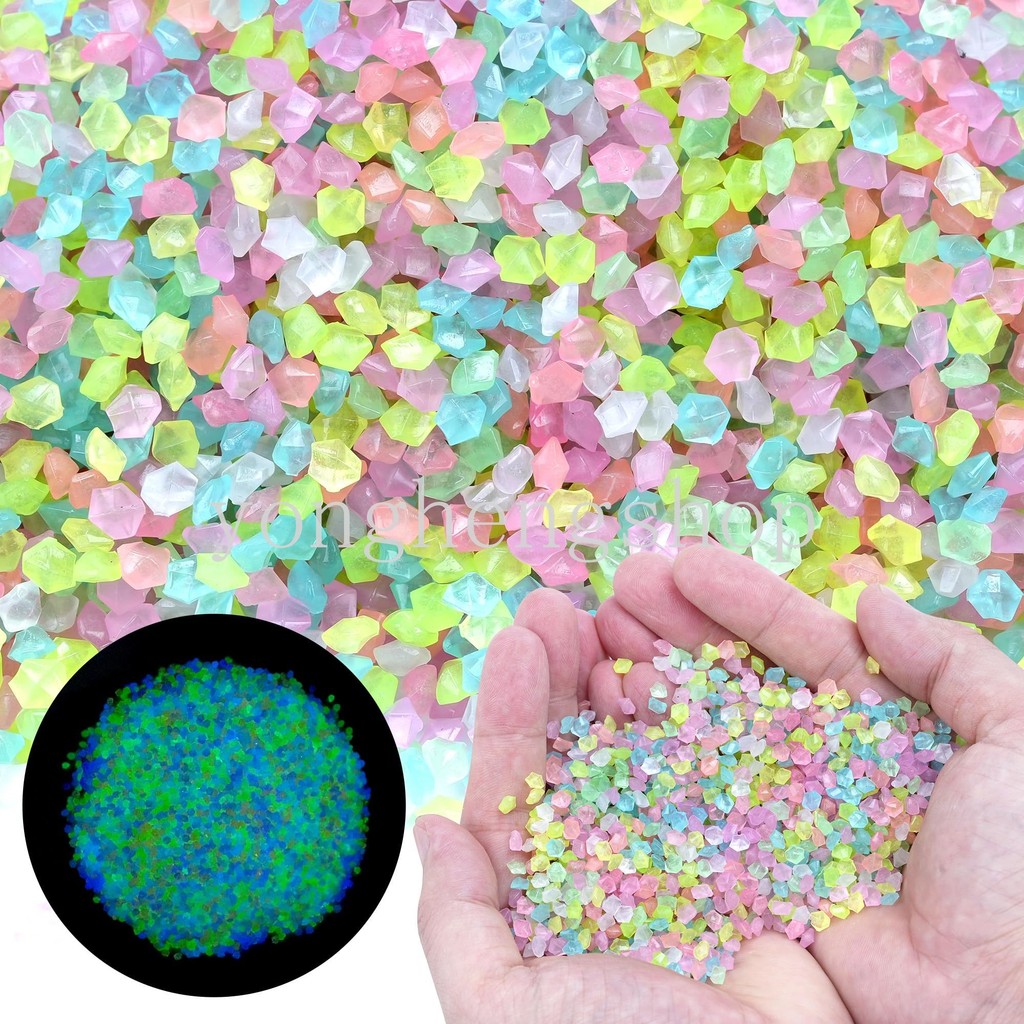 2000pcs/pack 3-5mm Luminous Sand Home GardenYard Path Lawn Decoration ...