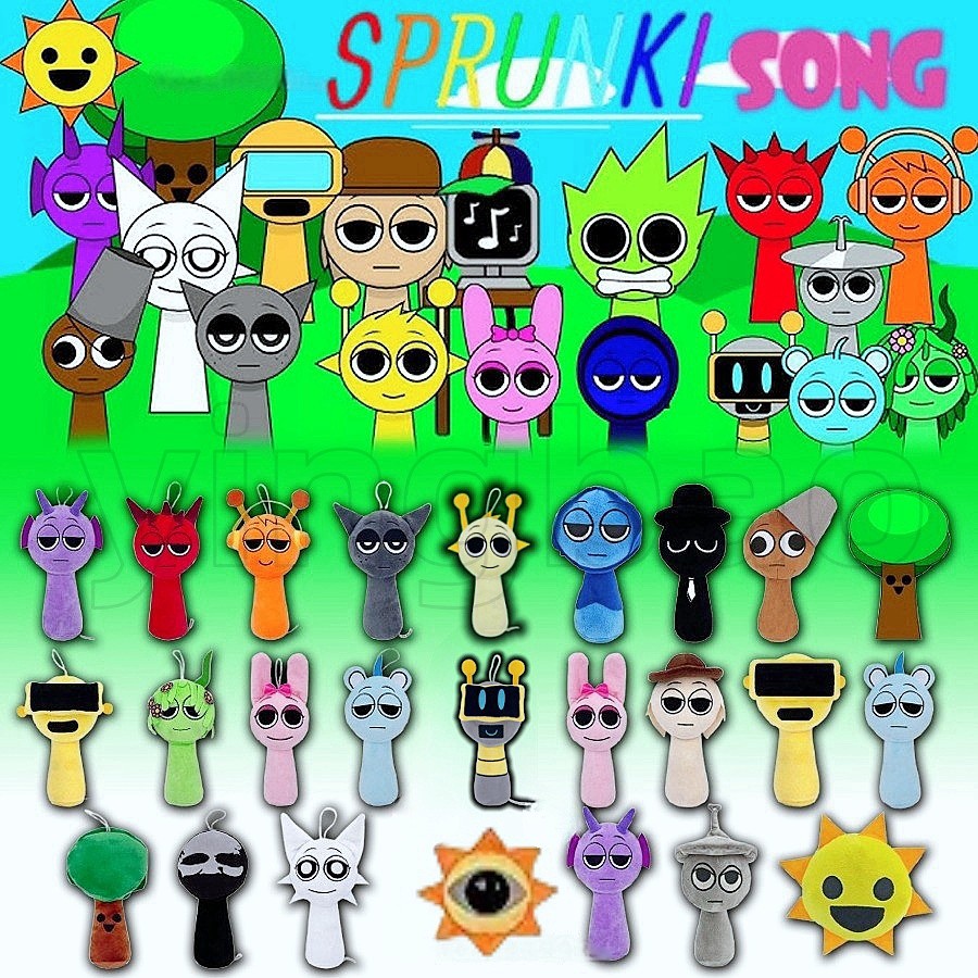 Incredibox Sprunki Mr Fun Computer Plush Doll Popular Game Sprunki ...