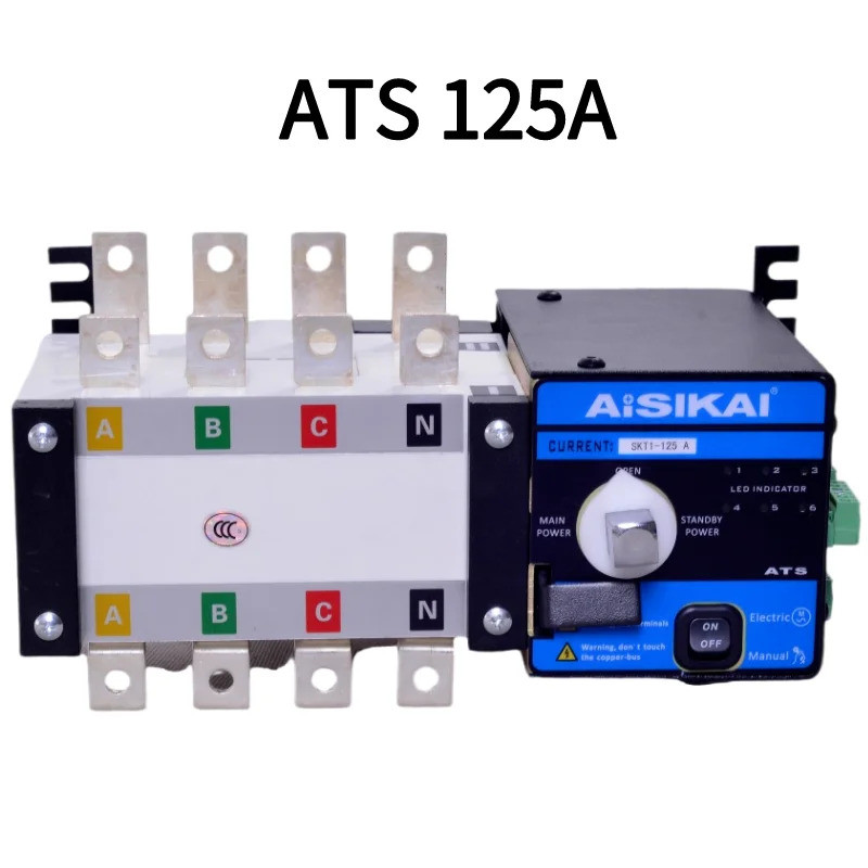 Original Aisikai 125A 4P ATS Dual Power Automatic Transfer Switch 220V ...
