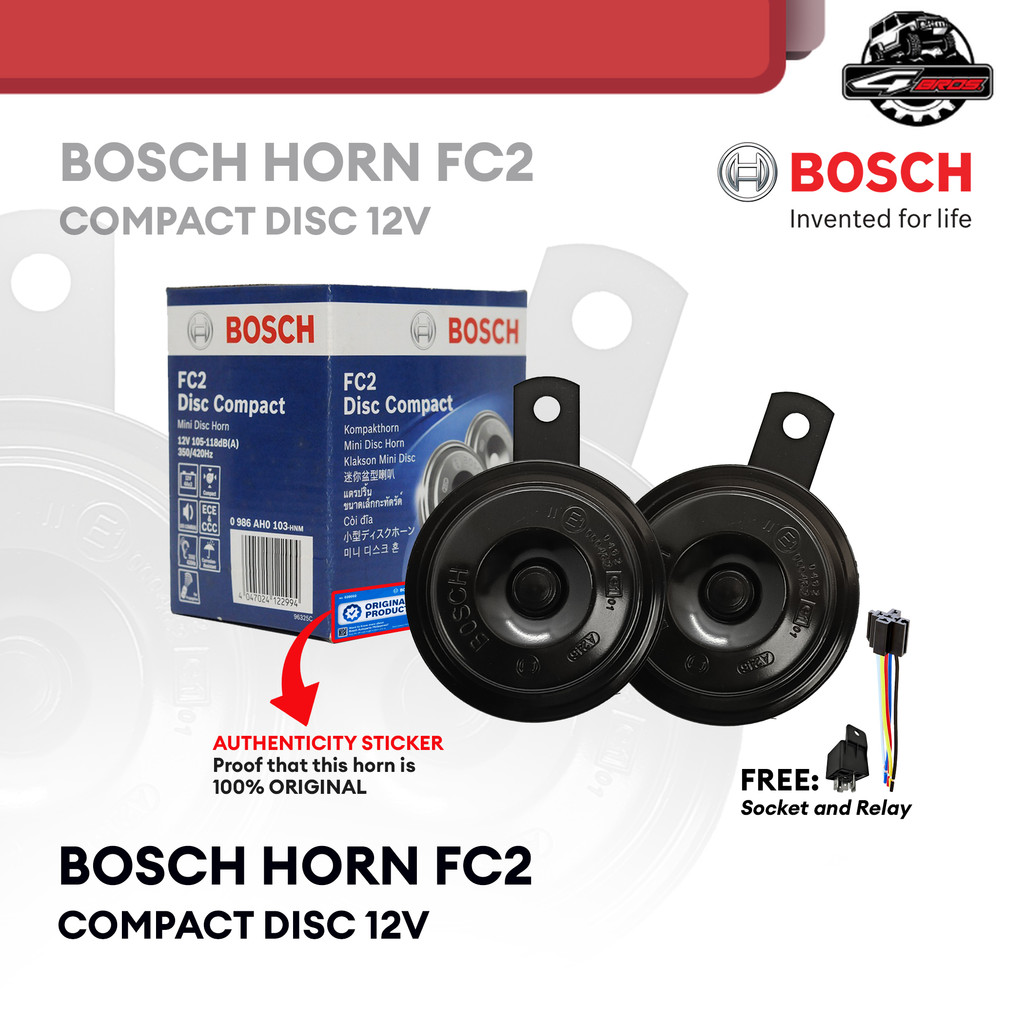 Bosch Horn FC2 - Compact Disc 12V w/ FREE SOCKET & RELAY ( Car ...