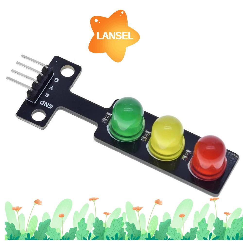 LANSEL LED Traffic Light Module, 5mm * 3 Red Yellow Green Traffic Light ...