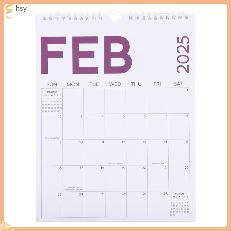 2025 Wall Monthly Calendar Journal Lunar Vertical Paper Planner School ...