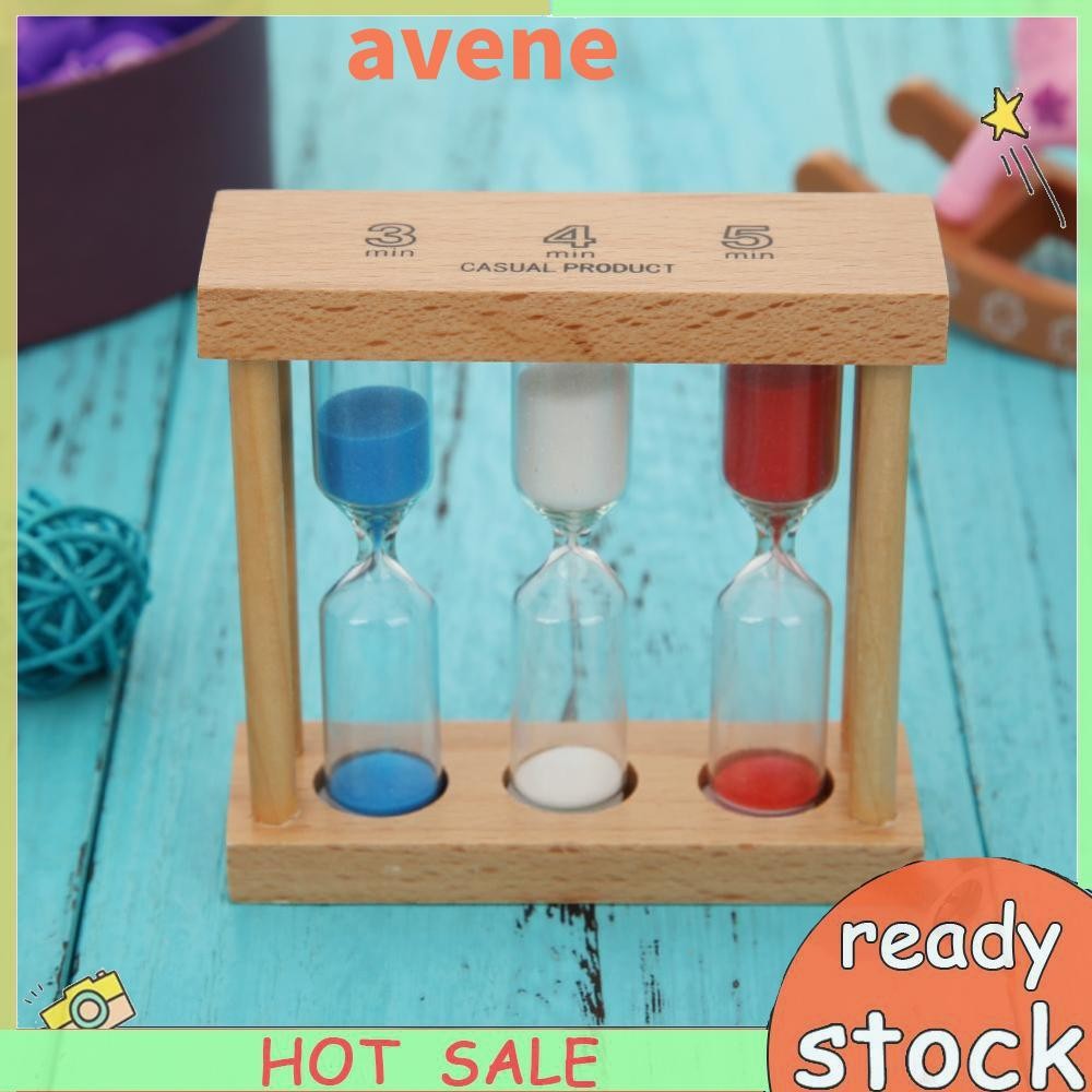 Creative 3/4/5 Minute Wood Hourglass Sandglass Sand Clock Timers Gift ...