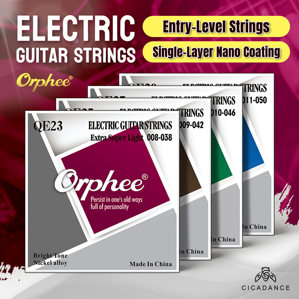 Orphee Electric Guitar String Set Stainless Steel Wound Strings Anti ...
