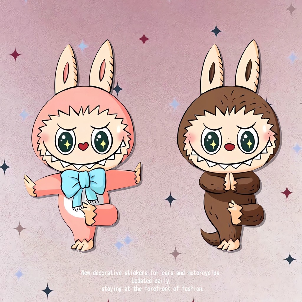 Labubu Car Stickers Trendy Stickers Car Stickers Two labubu Car ...