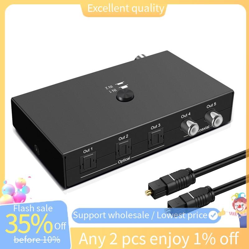 In -Optical Switcher Optical Digital Audio Splitter 2 in 4 Out Digital ...
