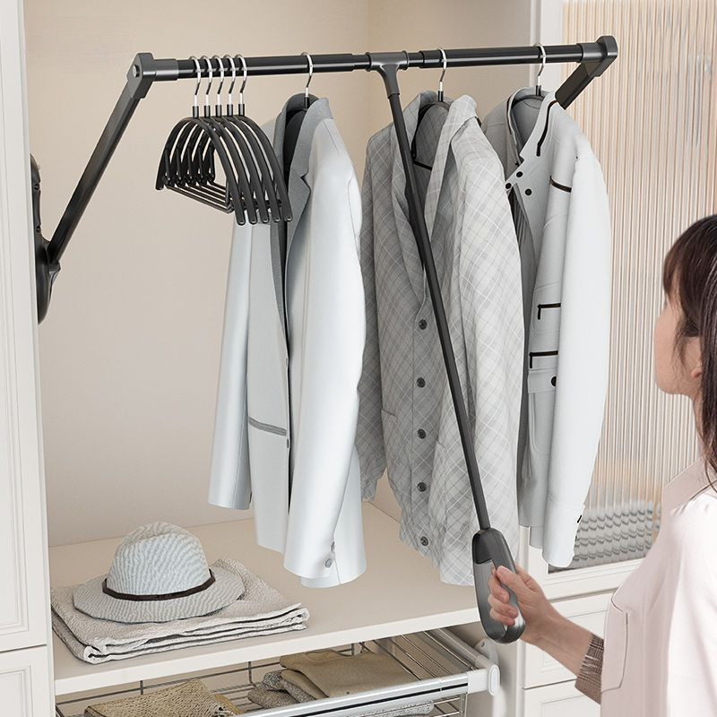 TP Drop-down Clothesline Pole Retractable Cloakroom Buffer Trolley ...