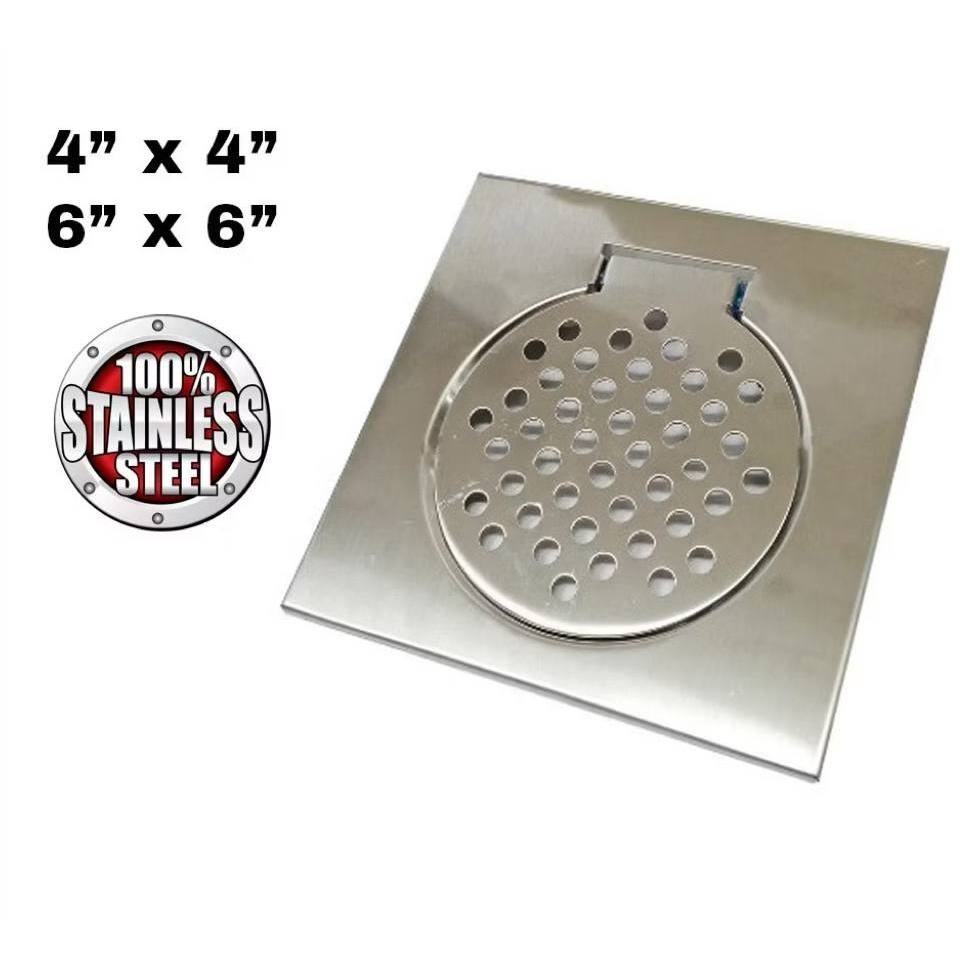 Stainless Steel Floor Grating Cover Floor Trap (4”x4”) (6”X6”) | Shopee ...