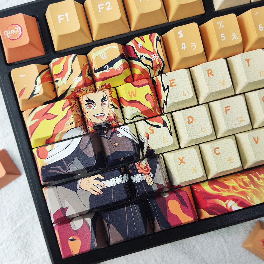 Rengoku Kyoujurou Keycap Cherry Profile 131 Keys PBT Five-sided Dye ...