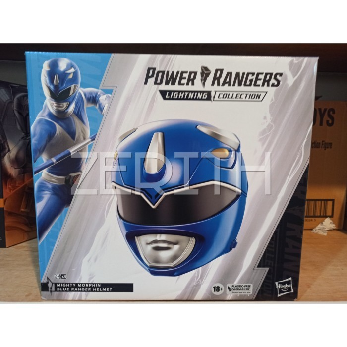 Power Rangers Lightning Collection Mighty Morphin Blue Ranger Helmet | Shopee Singapore