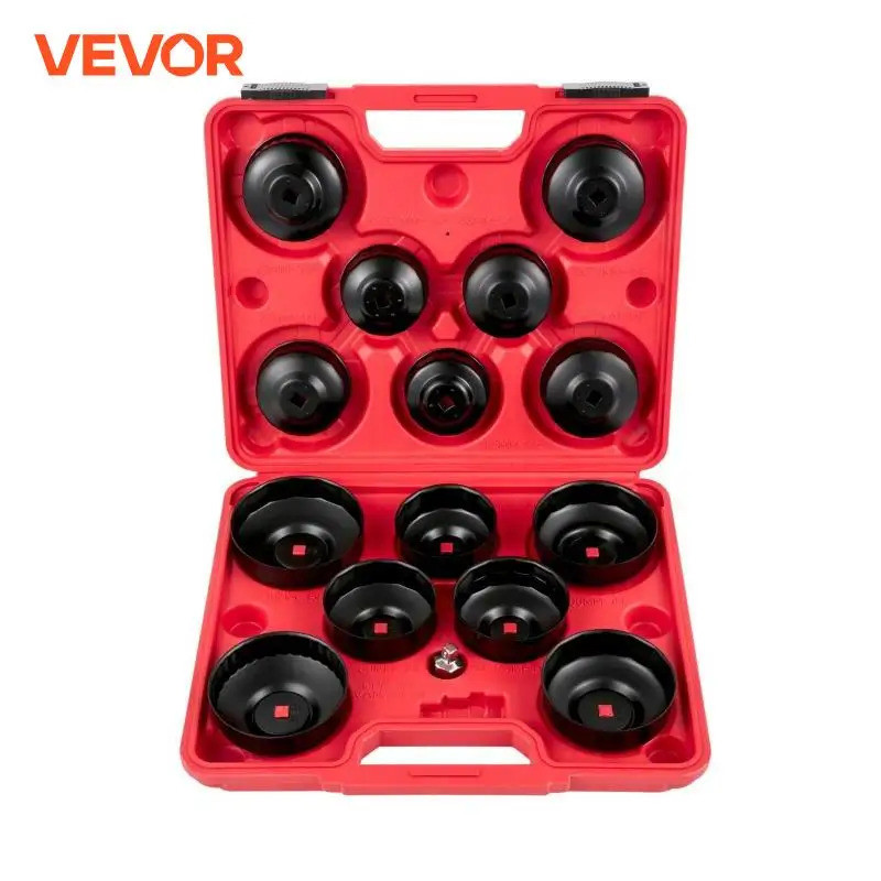 VEVOR Oil Filter Socket Set 14 Pcs Wrench Set Sturdy Steel 3/8" Low ...