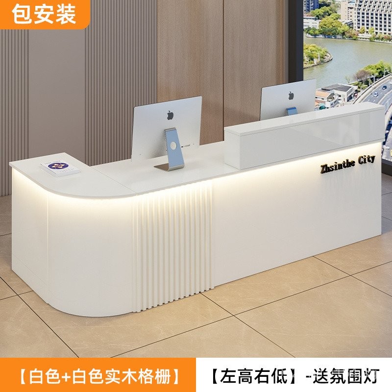 Small Front Desk Shop Simple Reception Desk Bar Counter Beauty Salon ...