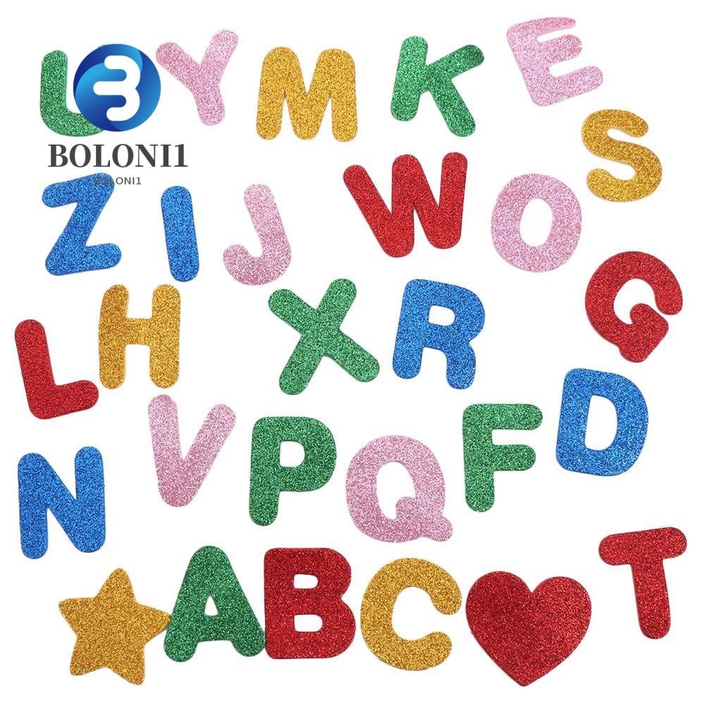 BO Foam Letter Sticker, A-Z Letters Self-adhesive Glitter Alphabet ...