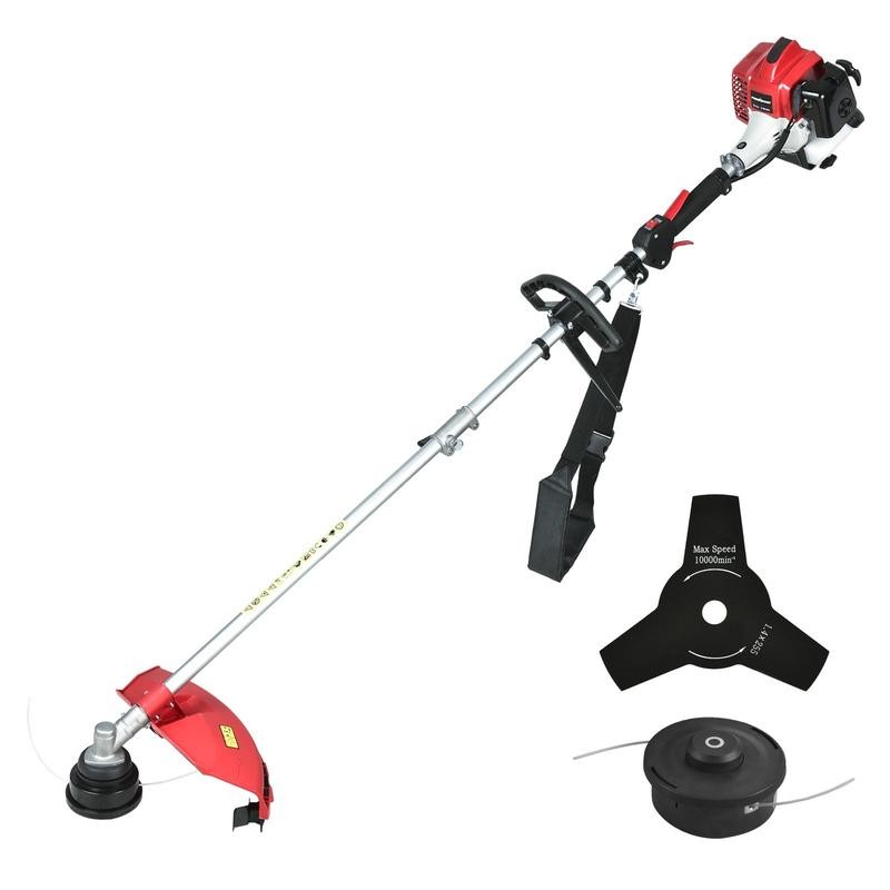 Powersmart 25.4cc Gas String Trimmer & Edger w/ 16",Red and Black ...