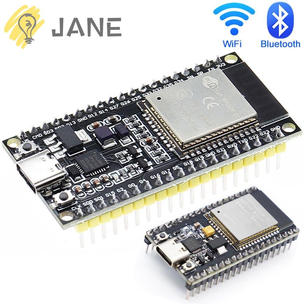 JANE ESP32 ESP-32S Development Board, ESP-WROOM-32 Dual-Mode WiFi + Bluetooth Microcontroller ...