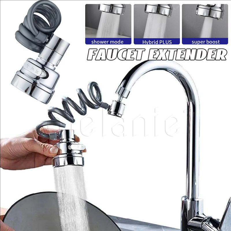 Free Stretching, Three Water Outlet Modes - Sink Faucet Extension Tube ...