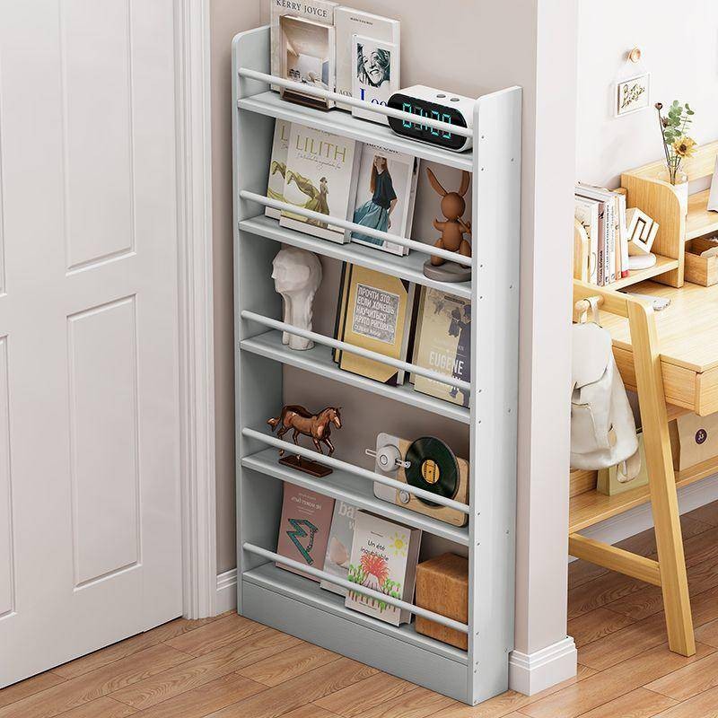Behind the door seam bookshelf shelf floor narrow seam storage cabinet ...