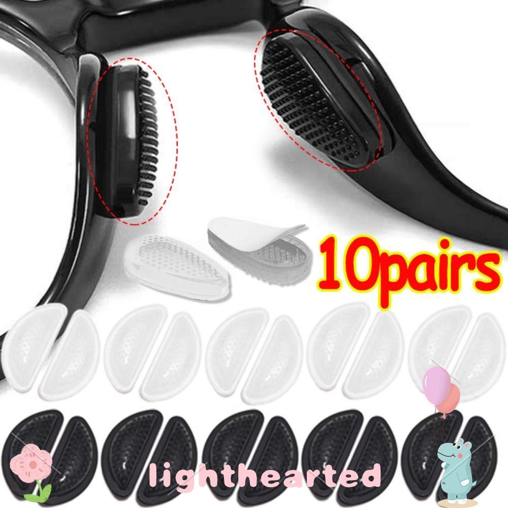 LIGHTHEARTED 10 Pairs Nasal Supports, Silicone Adhesive Sticker Glasses ...